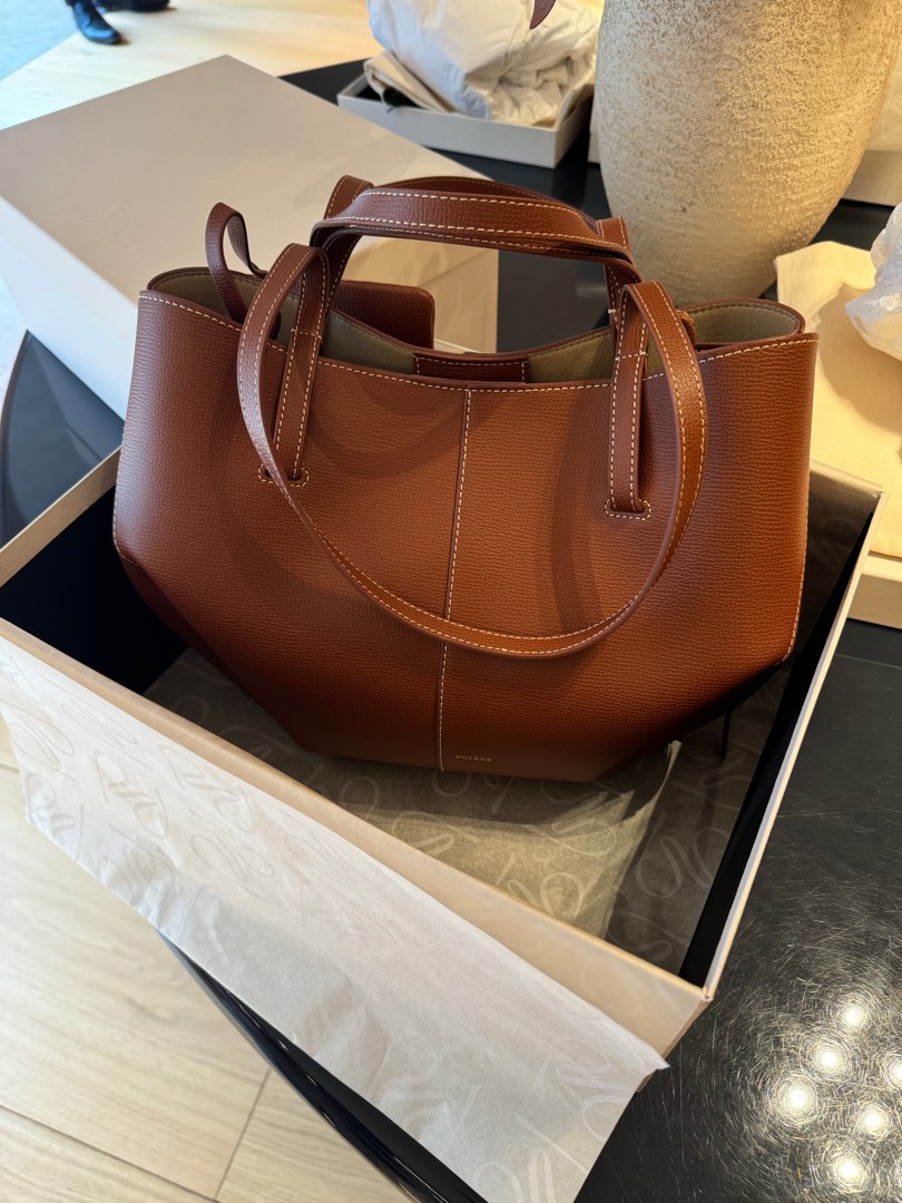 Polene Cyme Mini Cognac, Luxury, Bags & Wallets on Carousell