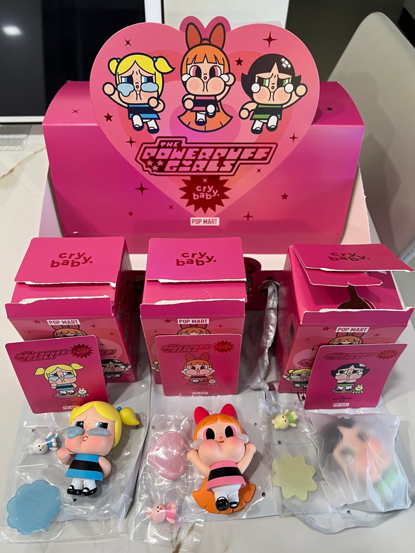 POP MART Powerpuff Girl X Crybaby 3 in a set, Hobbies & Toys, Toys ...