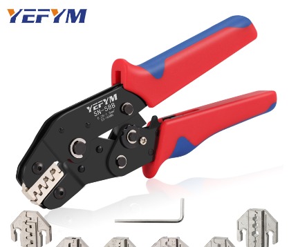 Ratcheting Crimping Tool Set 8 PCS with Changeable Jaws for Dupont JST ...