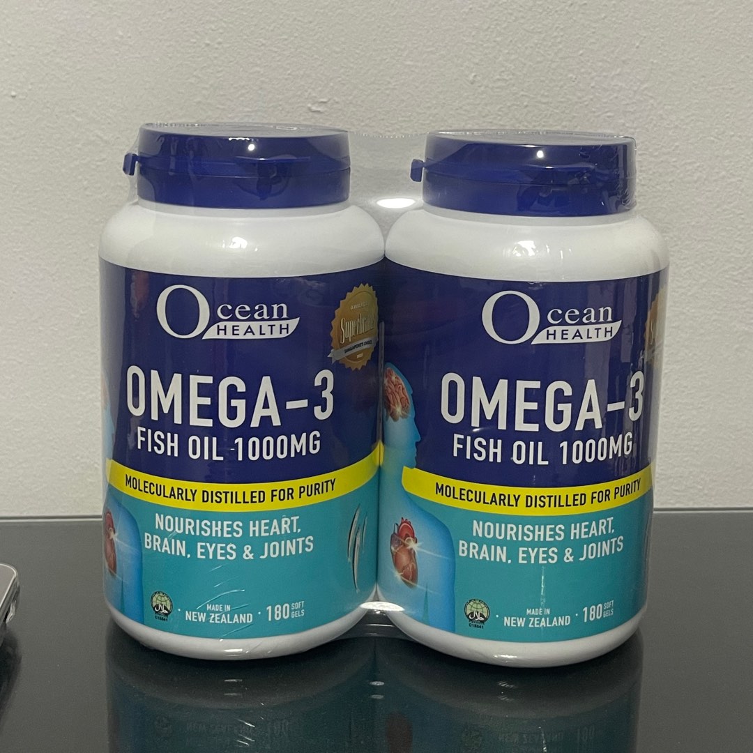 EXP 2026 SEALED ocean health omega 3 fish oil 1000mg, Health ...