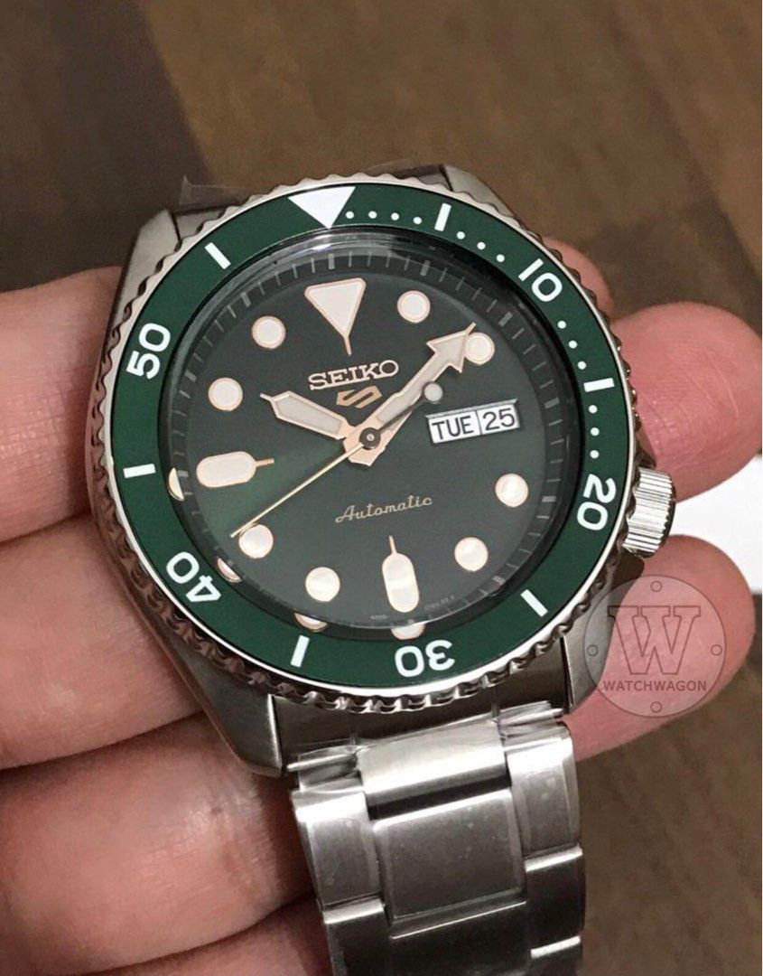🔥🔥Seiko 5 SRPD63K1 Automatic Green Dial 100m Water Resistant Gents ...