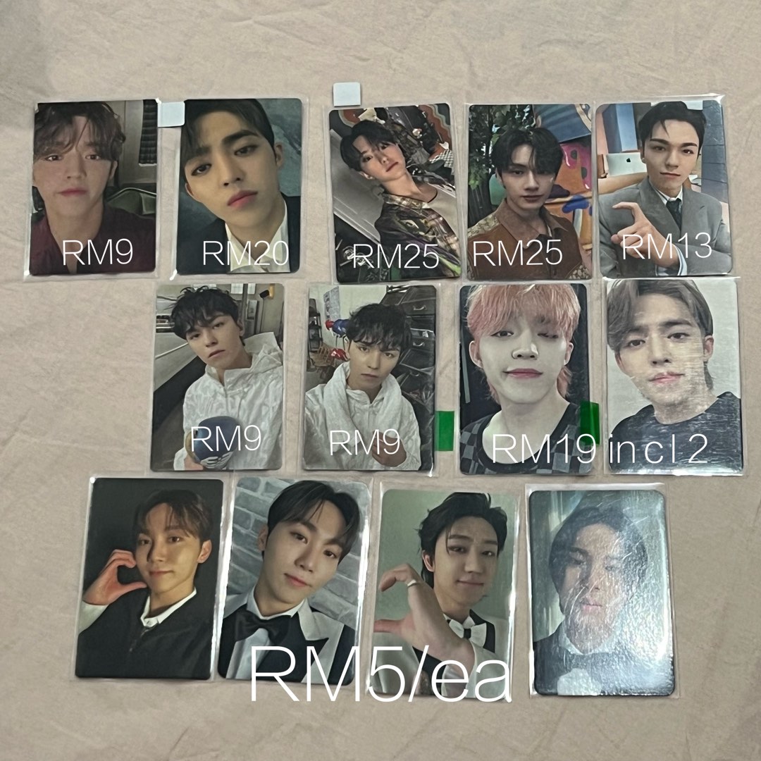 SEVENTEEN PHOTOCARD SCOUPS JUN MINGYU SEUNGKWAN THE8 VERNON DINO ...