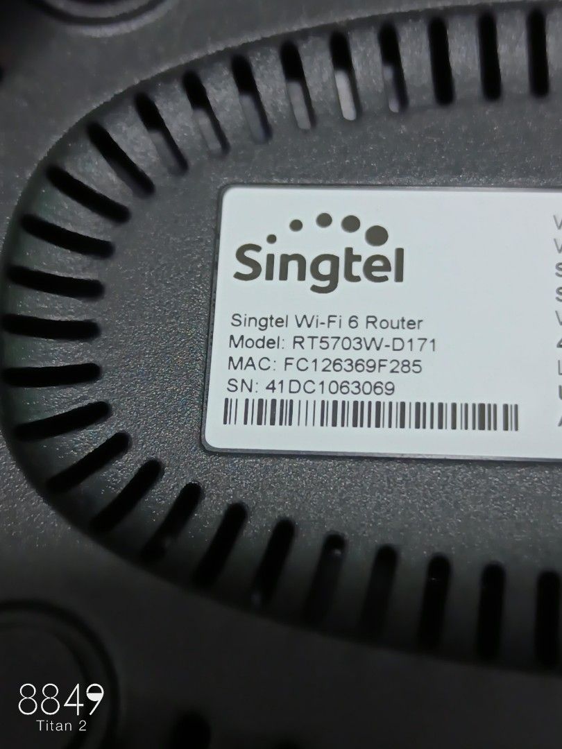 Singtel Askey WiFi 6 Router RT5703W on Carousell