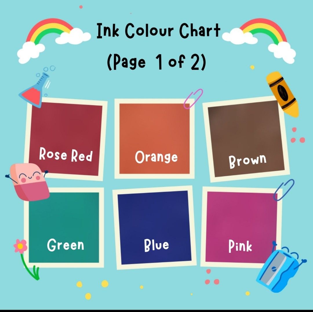 stamp colour chart