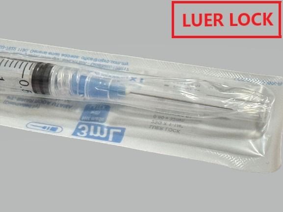 Sterile Nipro Syringe with needle Luer Lock (3ml) (1 box = 100 pcs), Health & Nutrition, Medical ...