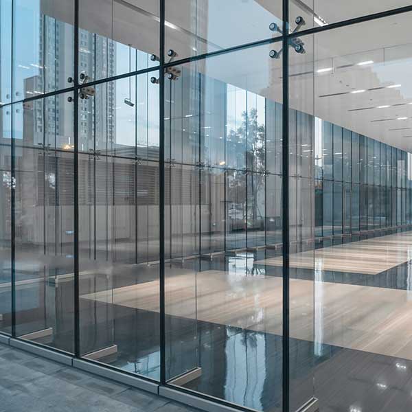 Storefront 12mm Tempered Glass Fixed Panel 3.5m x 1.35m and double ...