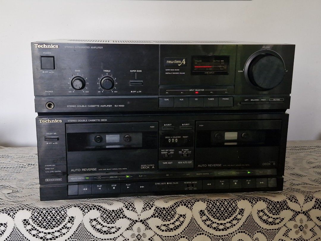 Technics Intergrated Amplifier SU-X930 with Double Cassette Deck Vintage HiFI Audio, Audio ...