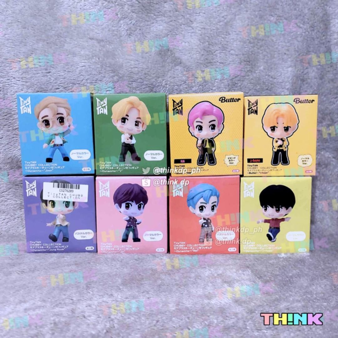 TinyTAN Chubby Figure Keyring ( bts rm jin suga jhope jimin v taehyung bt21 charm), Hobbies ...