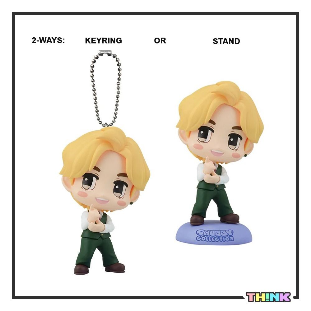 TinyTAN Chubby Figure Keyring ( bts rm jin suga jhope jimin v taehyung bt21 charm), Hobbies ...