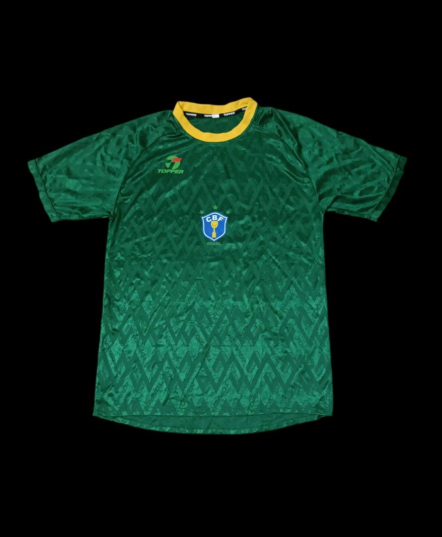 TOPPER CUSTOM TRAINING BRASIL CBF FOOTBALL SOCCER JERSEY BAJU BOLA ...