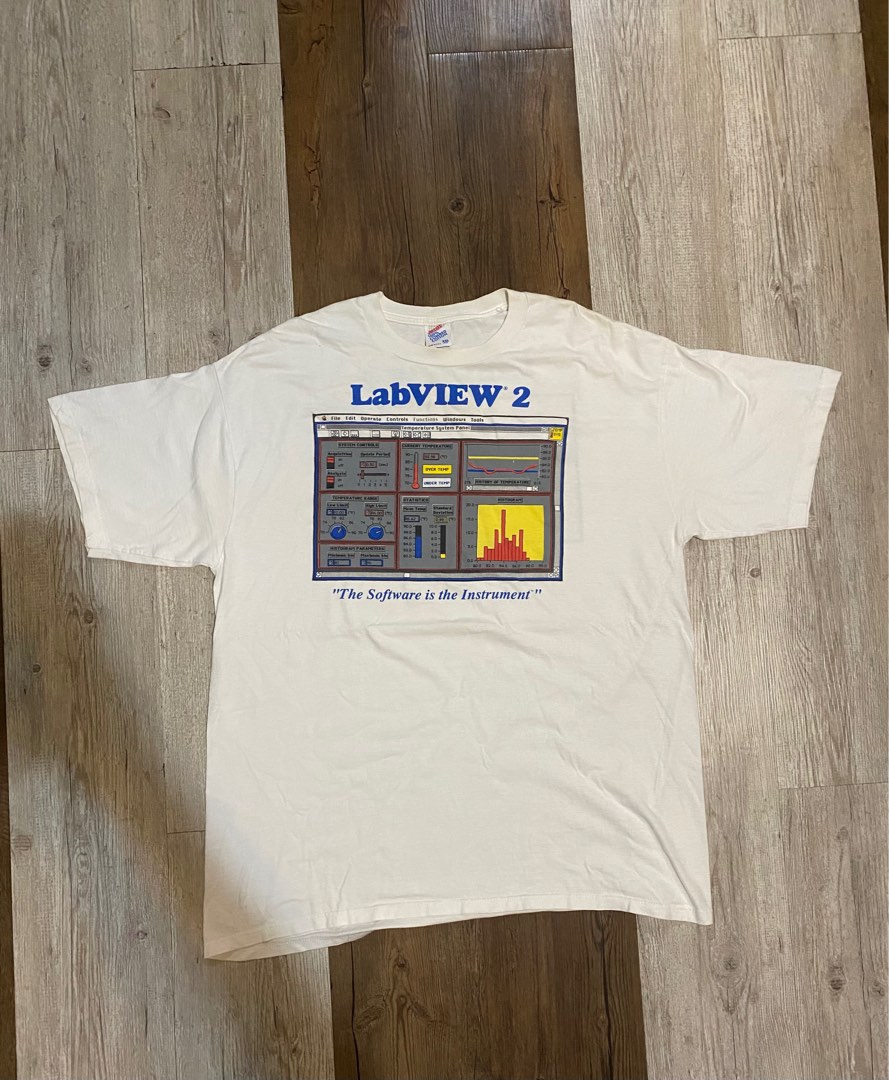 Vintage Labview software t shirt, Men's Fashion, Tops & Sets, Tshirts ...