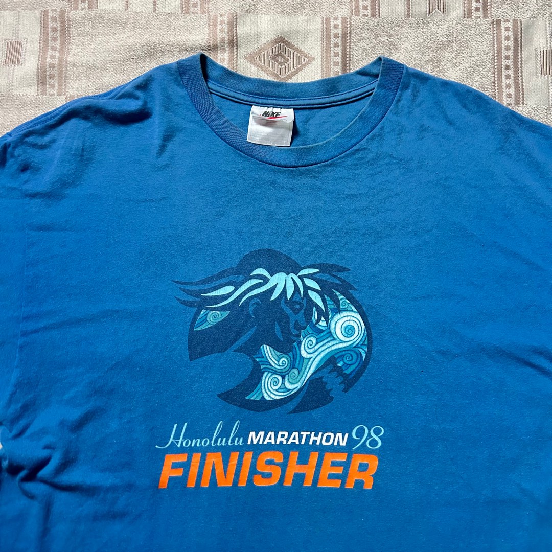 Vintage Nike Marathon Promo Shirt 98 Honolulu Marathon, Men's Fashion ...