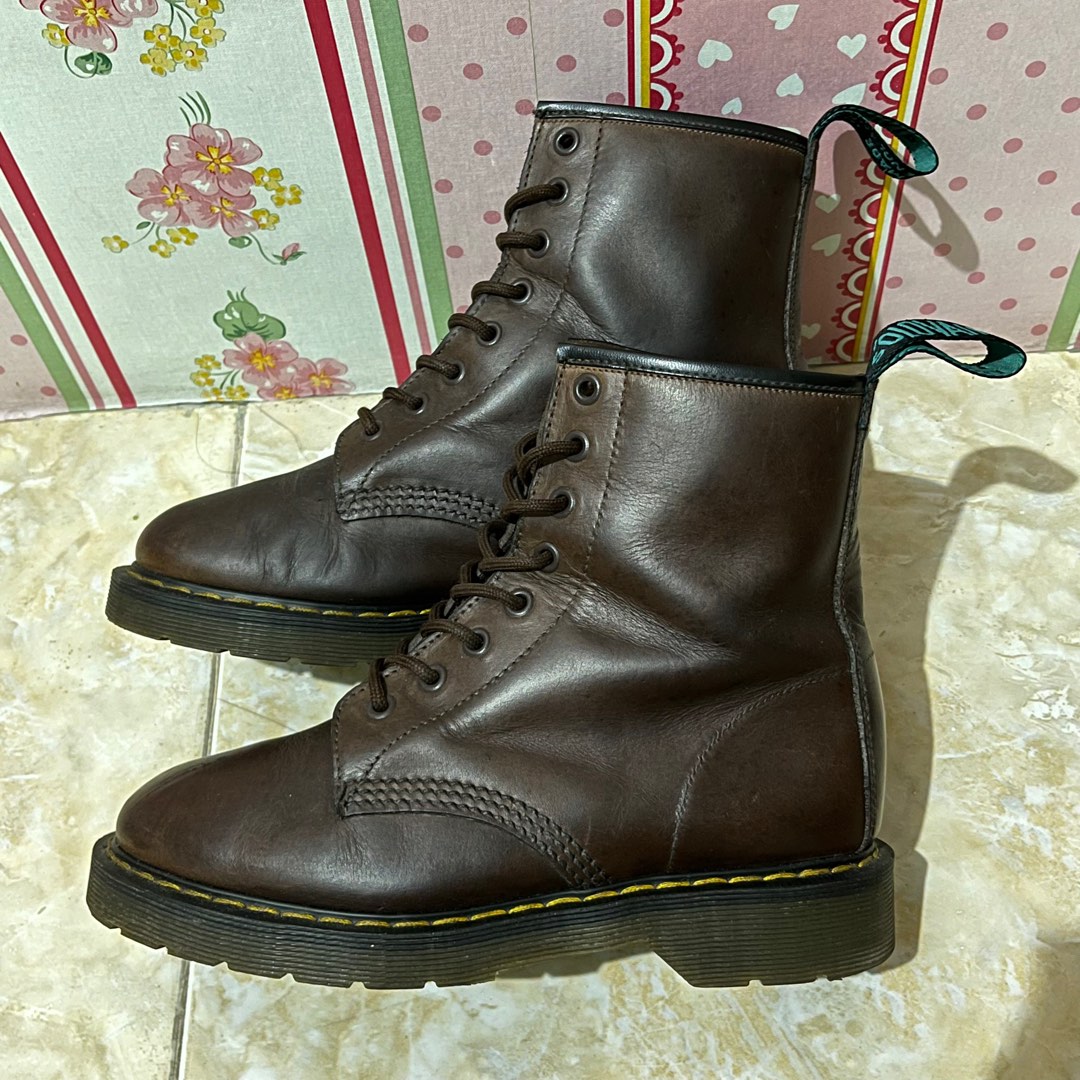 Vintage Solovair Crazy Horse Derby Boots 8 Eye MIE, Fesyen Pria, Sepatu ...
