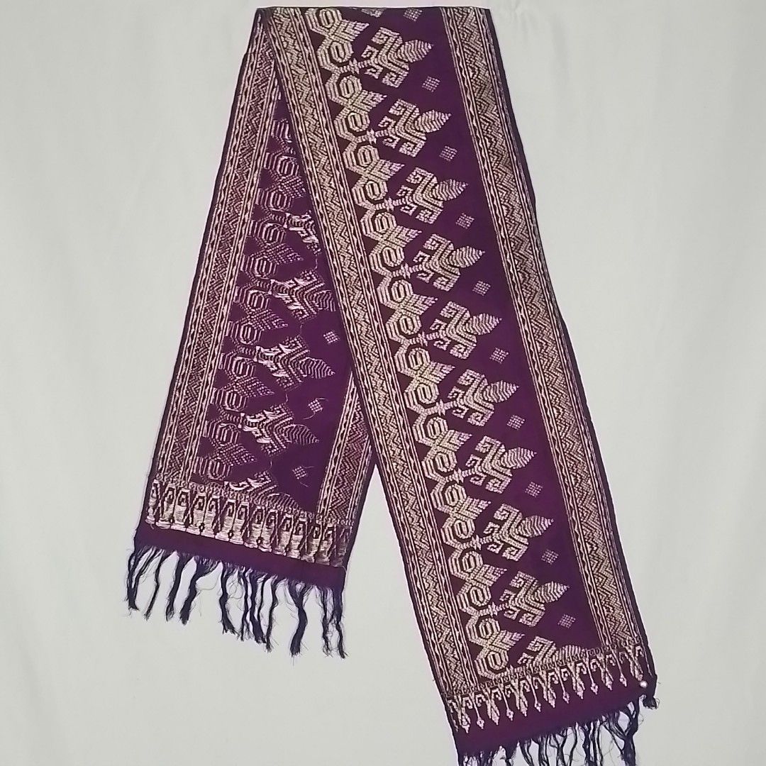 VINTAGE Stagen Songket MOTIF UNIK ANTHROPOMORFIK/ BENTUK MANUSIA ...