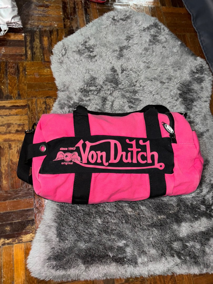 Von Dutch Vintage Pink Mini Duffle Bag, Women's Fashion, Bags & Wallets ...