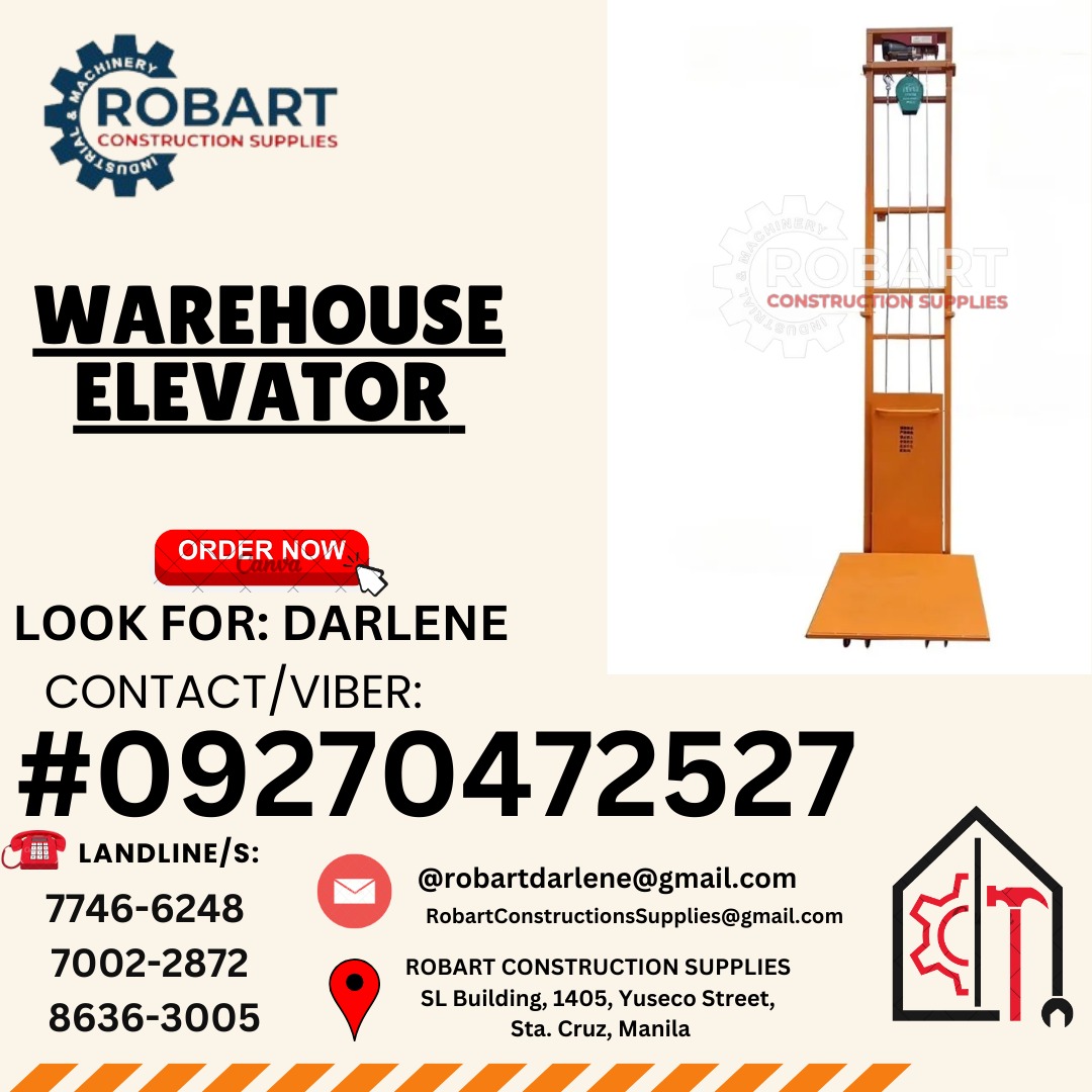 WAREHOUSE ELEVATOR, Commercial & Industrial, Construction Tools & Equipment on Carousell