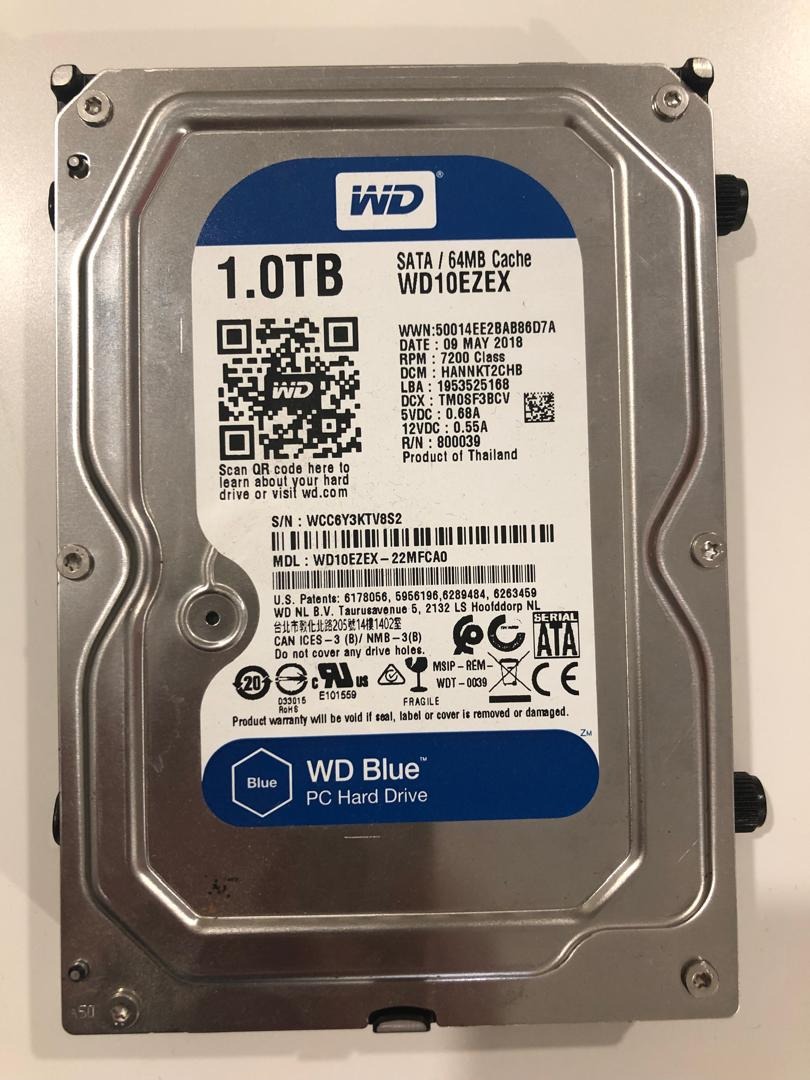 WD Blue 1TB Desktop Hard Disk Drive, Computers & Tech, Parts ...