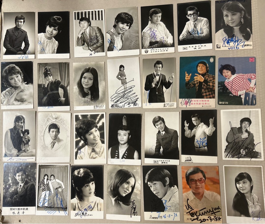 70’s Singapore Malaysia Chinese singer signed photo , autograph ...