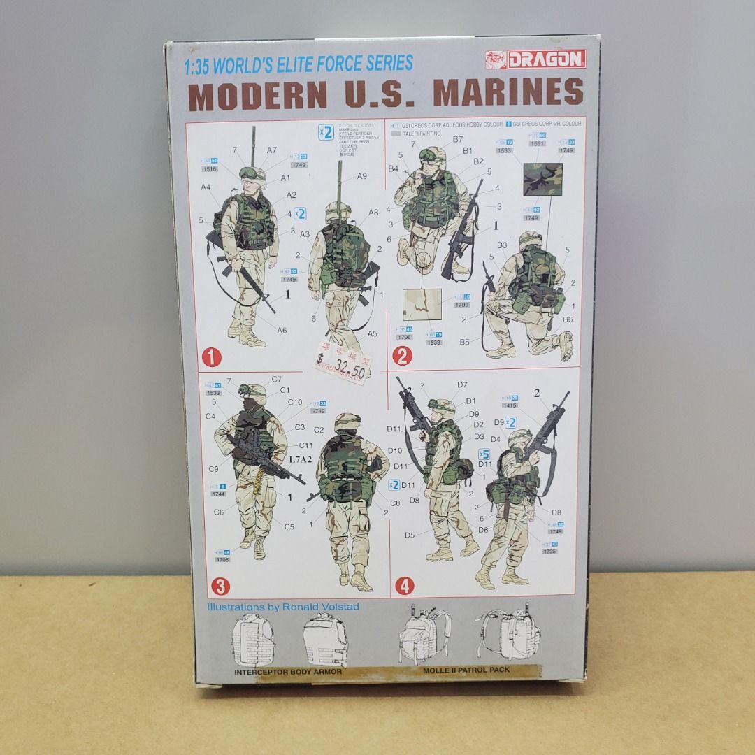全新絕版 Dragon 威龍 3027 Modern U.S. Marines 全新未砌，膠袋未開，齊件/ 水貼/ 有說明書, 興趣及遊戲 ...