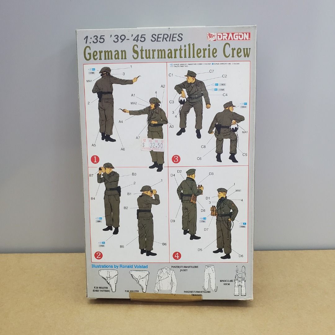 全新絕版 Dragon 威龍 6029 German Sturmartillerie Crew 全新未砌，膠袋未開，齊件/ 水貼/ 有說明書 ...