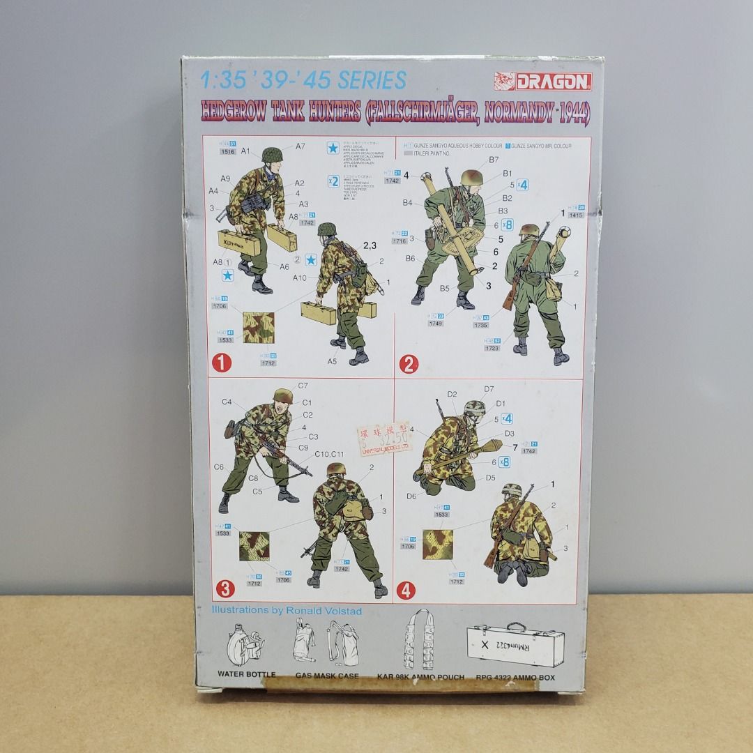 全新絕版 Dragon 威龍 6127 Hedgerow Tank Hunters (Fallschirmjäger, Normandy ...