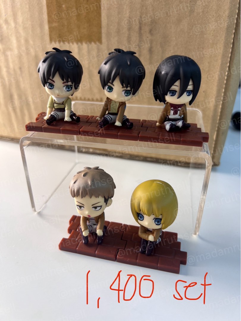 Attack on titan Suwarasetai Mini Figures Eren yeager Mikasa ackerman ...