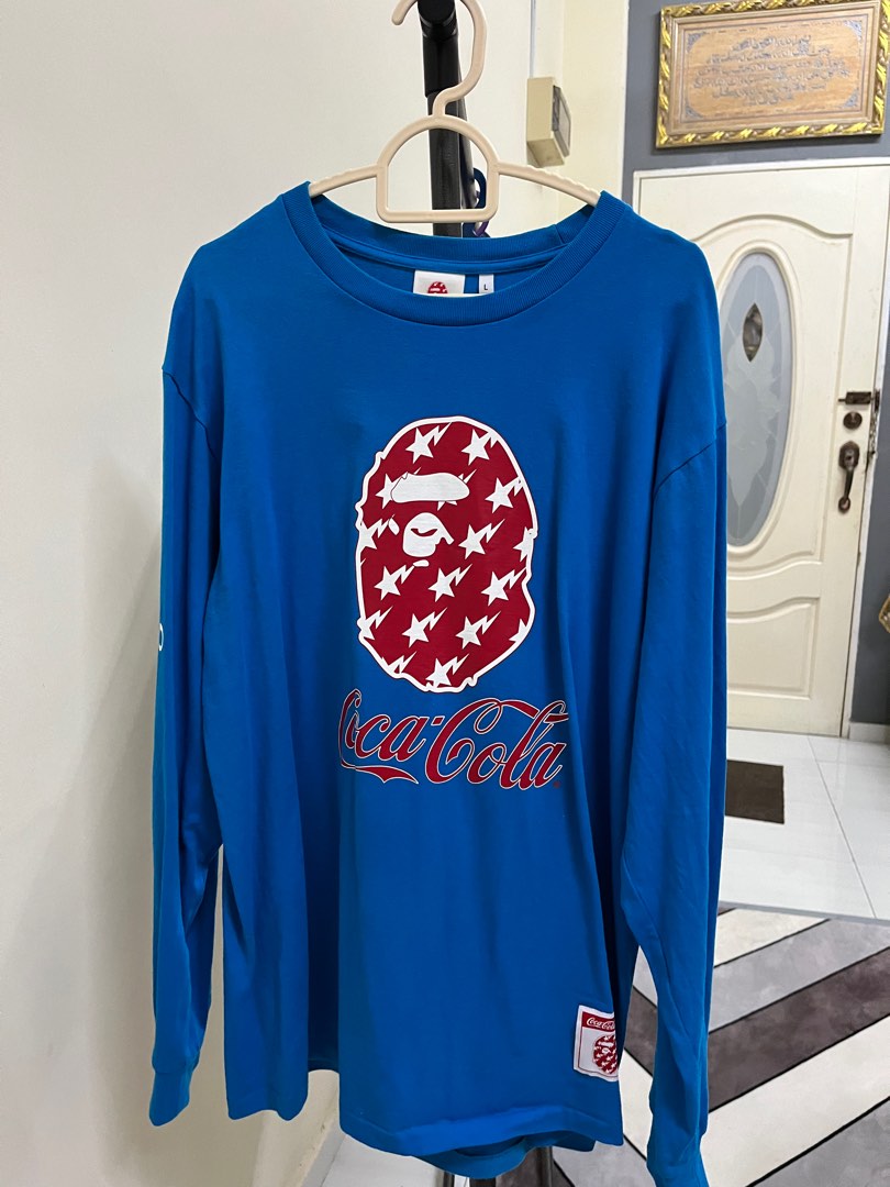 BAPE X COCA COLA, Men's Fashion, Tops & Sets, Formal Shirts on Carousell