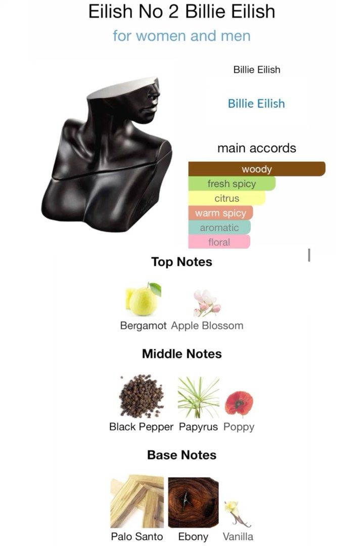 BILLIE EILISH PERFUME NO 2, Beauty & Personal Care, Fragrance ...