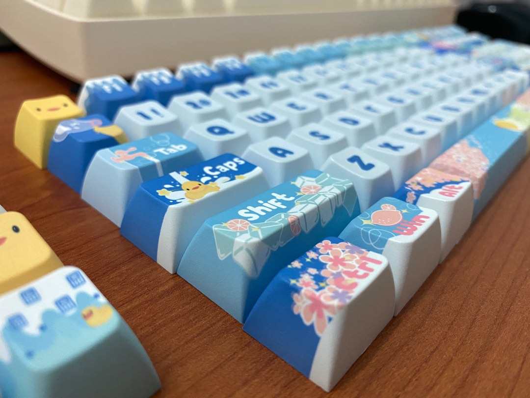 Blue summer ducky SA profile keycaps, Computers & Tech, Parts ...