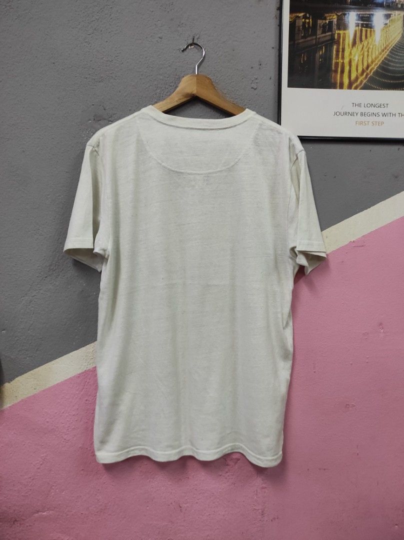 dc flower bunga raya pocket tee v neck tshirt, Luxury, Apparel on Carousell