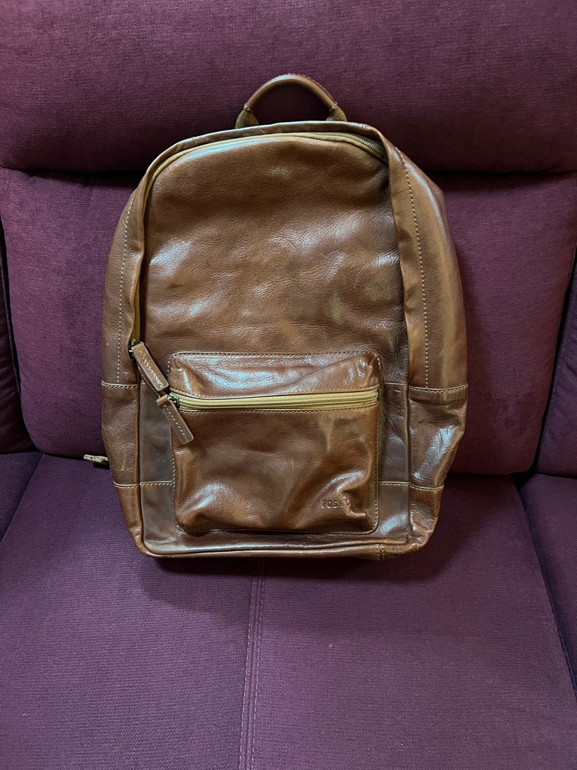 Fossil Men’s Genuine Leather Backpack, Men's Fashion, Bags, Backpacks ...