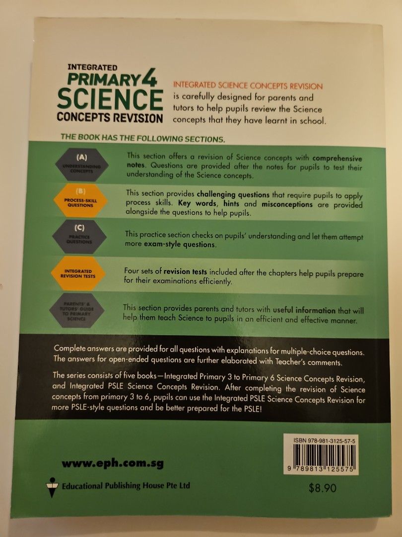 Integrated Primary 4 Science concepts revision, 興趣及遊戲, 書本 & 文具, 補充練習 ...