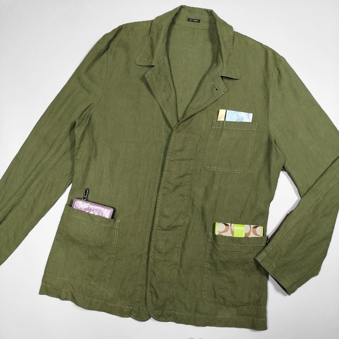 MASSIMO DUTTI LINEN CHORE JACKET, Men's Fashion, Coats, Jackets and ...