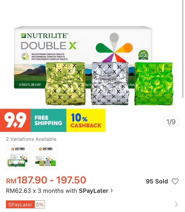 Nutrilite double x supplement, Health & Nutrition, Health Supplements ...