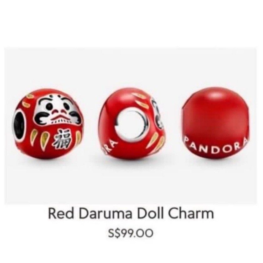 Pandora Red Daruma Doll Charm 798920C01, Women's Fashion, Jewelry ...