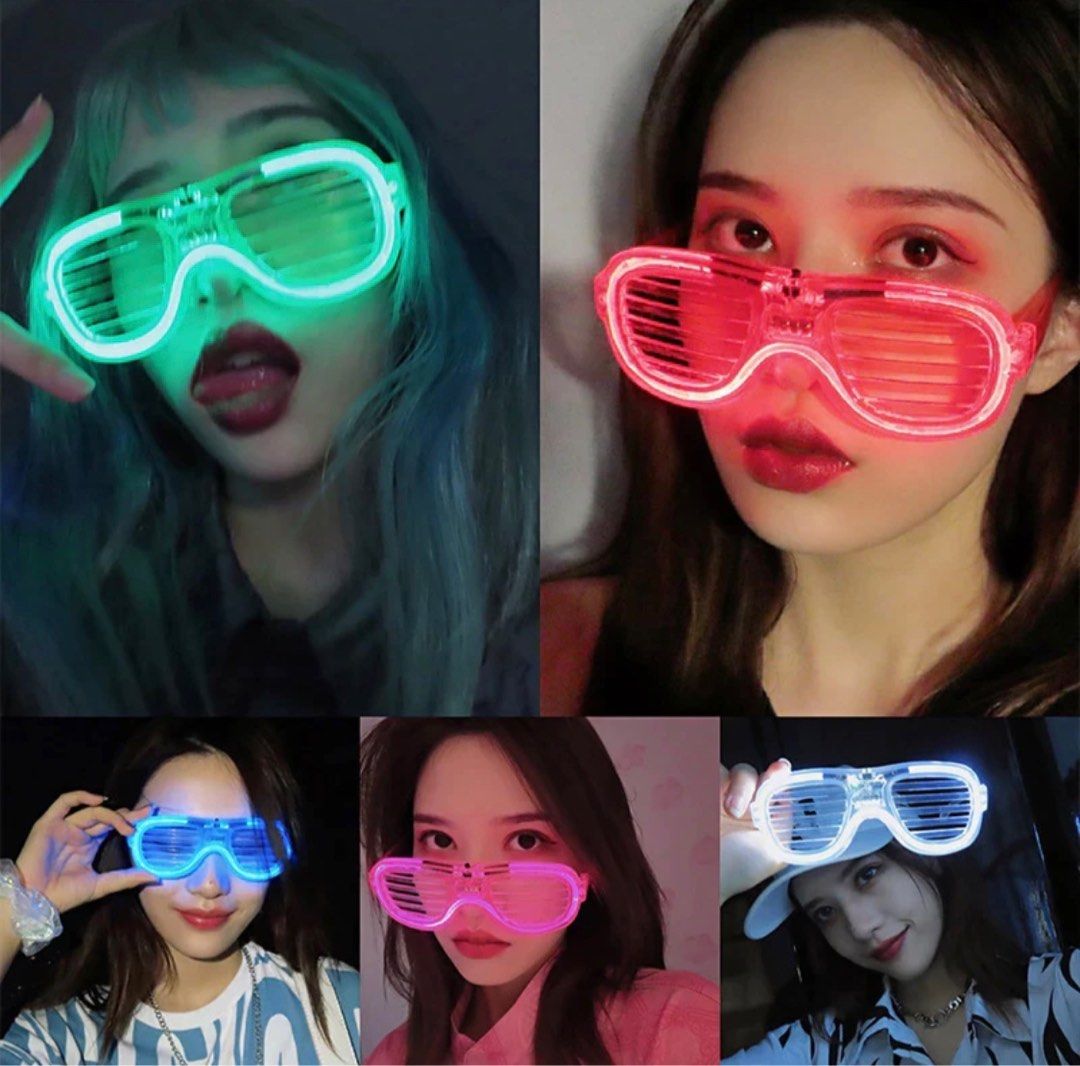 PARTY LED GLOW GLASSES & COSPLAY MASK LED, Hobbies & Toys, Stationery ...