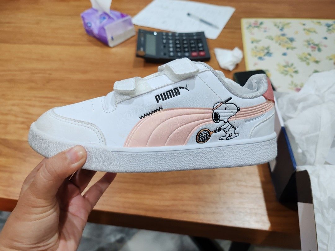 [KIDS] Peanuts x PUMA Snoopy collab kasut kanak-kanak Shuffle Todler ...