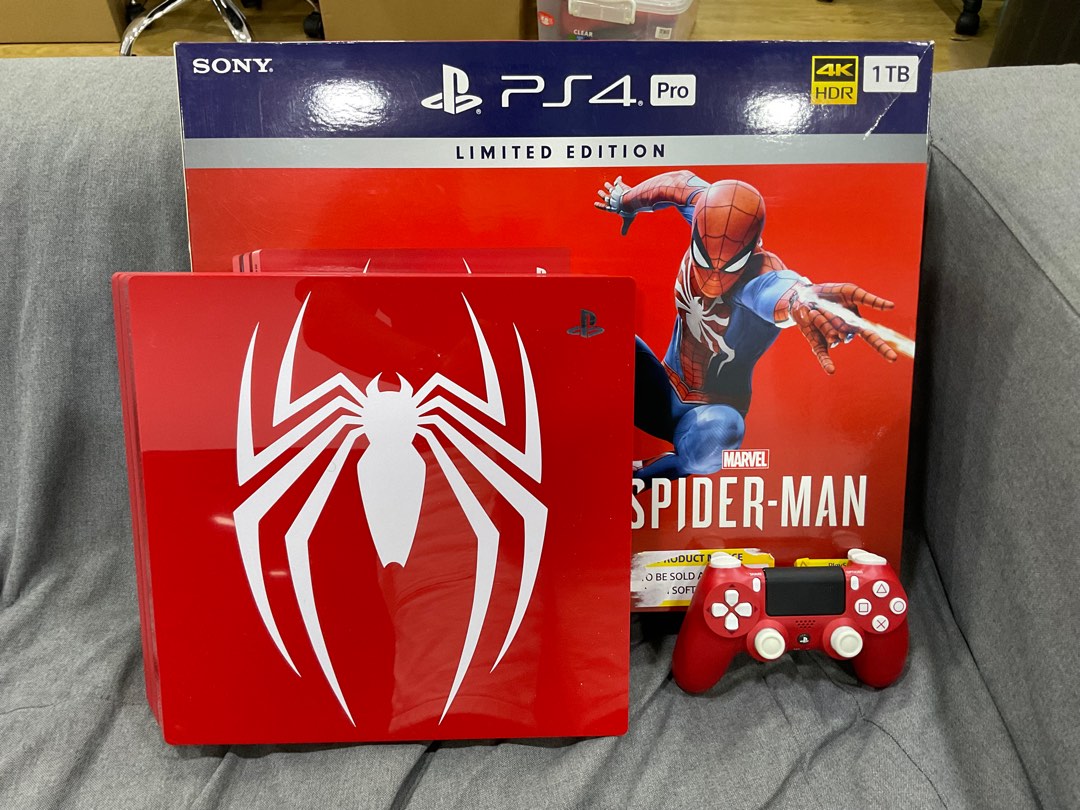Playstation 4 pro spider man limited edition, Video Gaming, Video Game ...