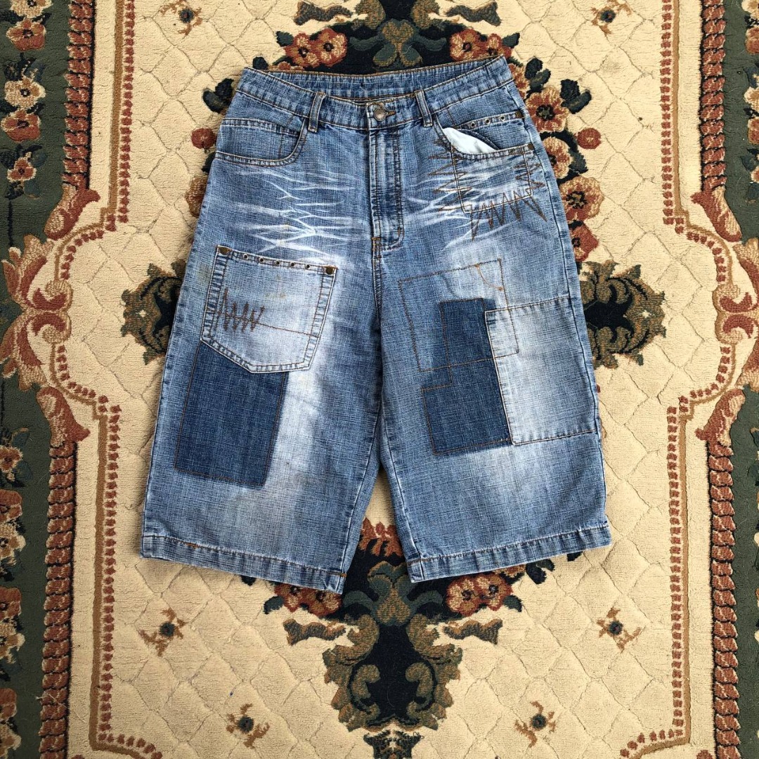ROCAWEAR PATCH JORTS, Men's Fashion, Bottoms, Shorts on Carousell