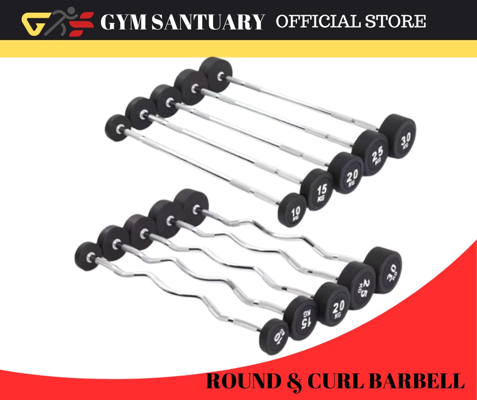 ROUND & CURL BARBELL, Sports Equipment, Exercise & Fitness, Cardio ...