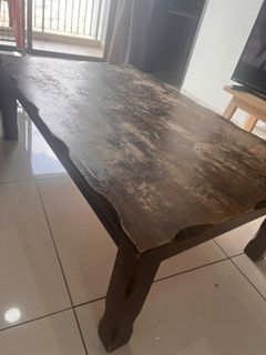 4 Seaters Dining Table Meja Makan Computer Desk - Raintree Solid Wood ...