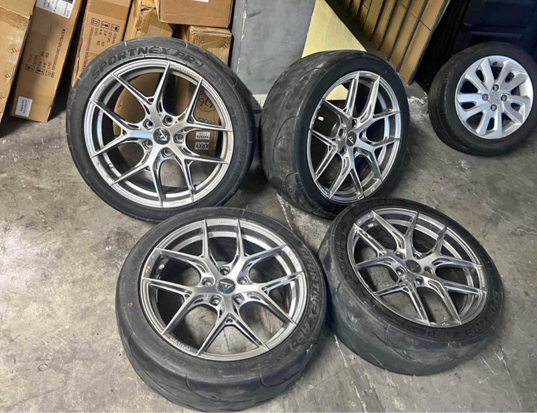 VLF flow formed 18inch Mags 5x114 with nankang racing tires fit for ...