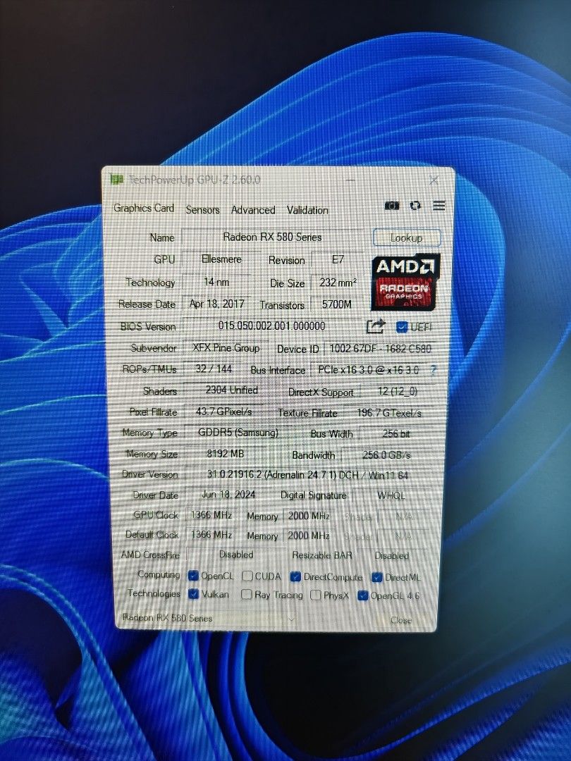 XFX Rx580 8GB 2304sp, Computers & Tech, Desktops on Carousell