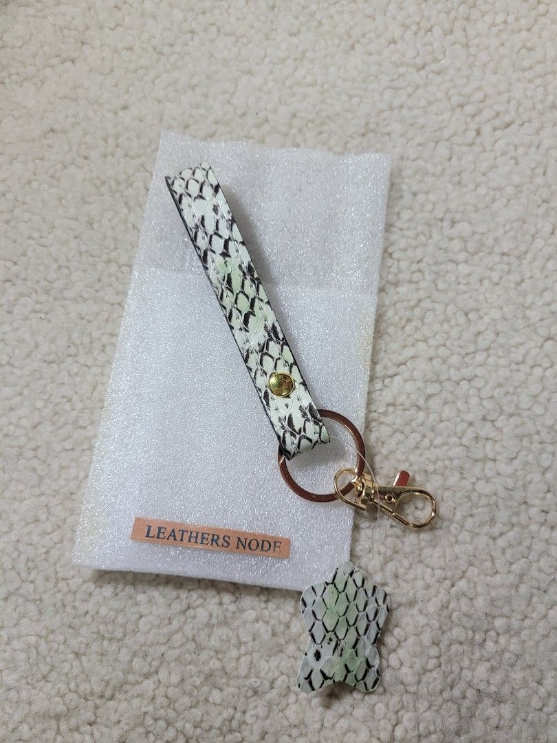 100% Snake Skin Key Chain, Luxury, Accessories on Carousell