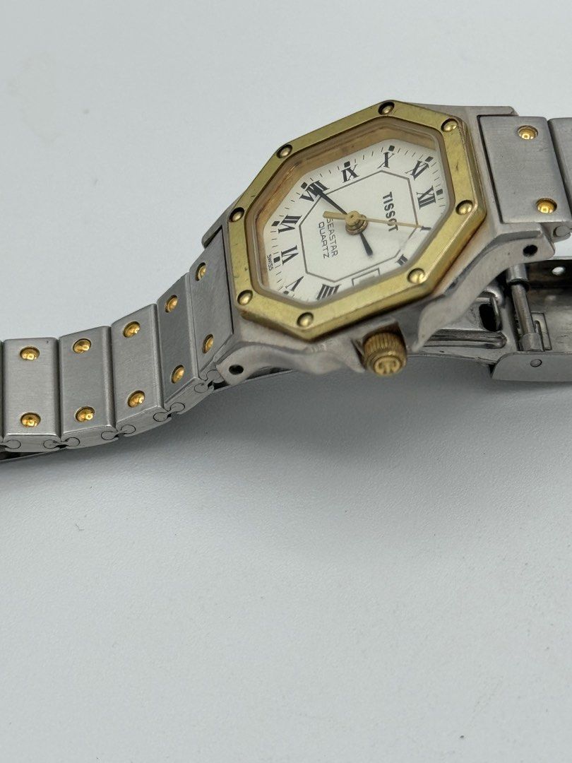 1980s Tissot Seastar ‘Santos’ Octagon White Roman Dial, Luxury, Watches ...