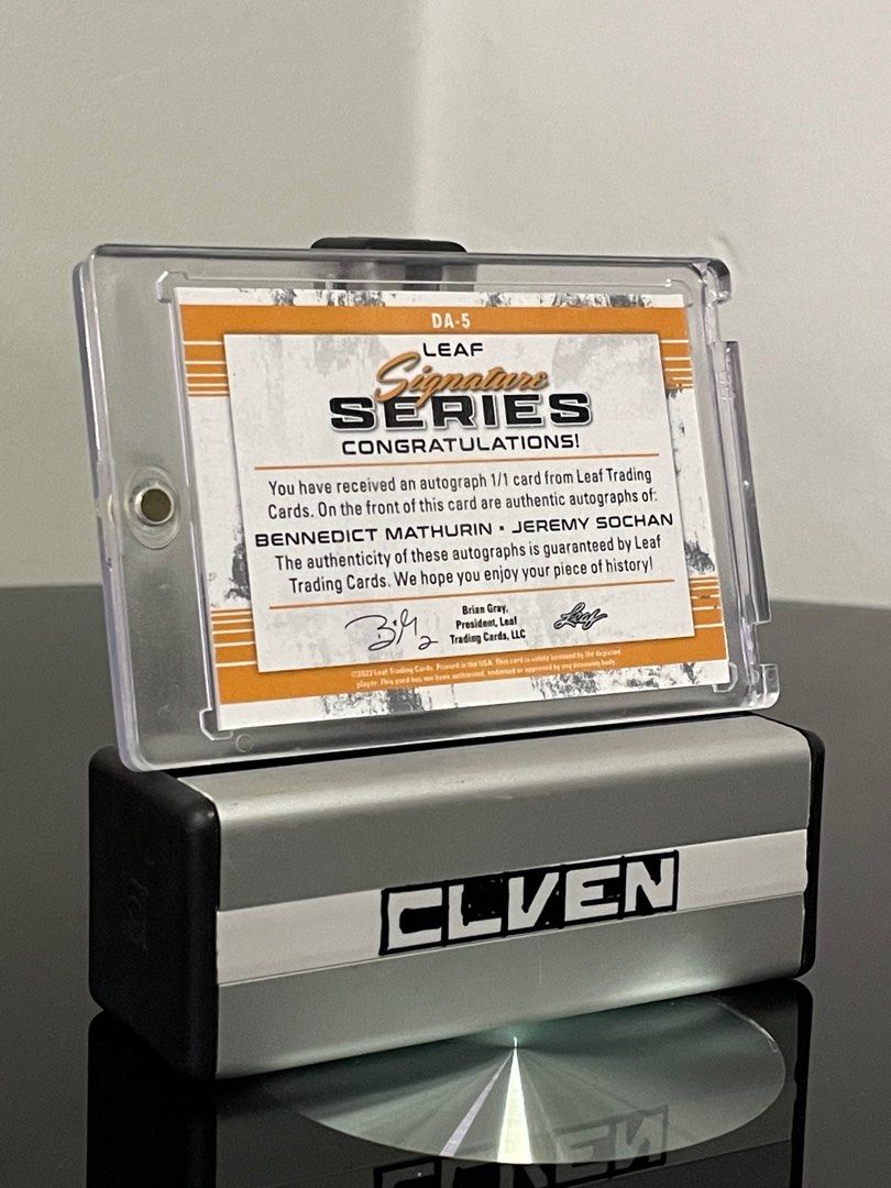 2023 Leaf - Ben edict Mathurin / Jeremy Sochan Rookie Auto Card No.DA-5 ...