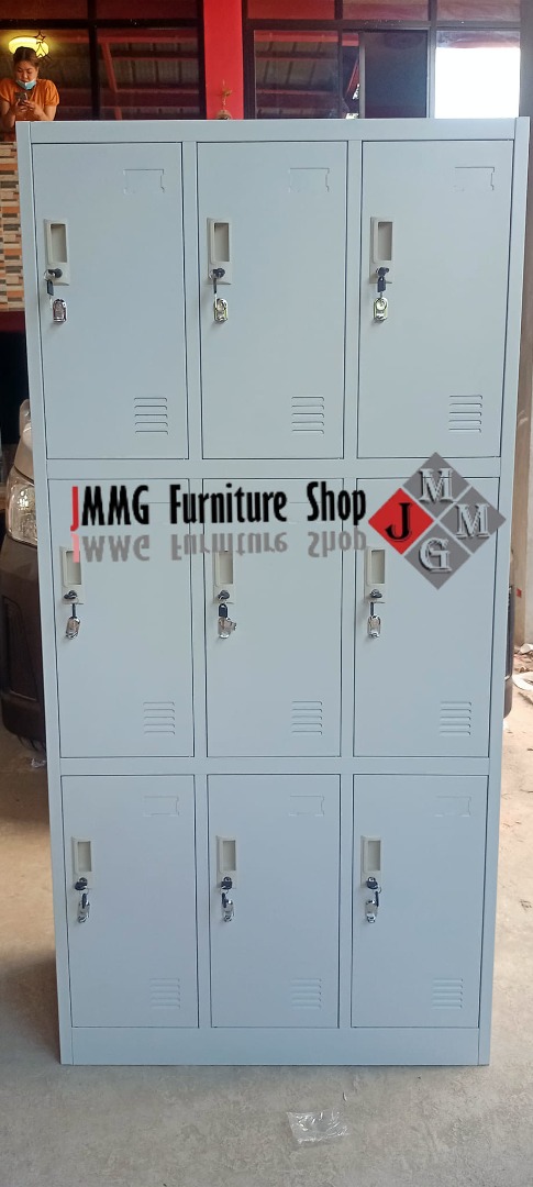 9 DOOR STEEL LOCKER CABINET, Furniture & Home Living, Office Furniture ...