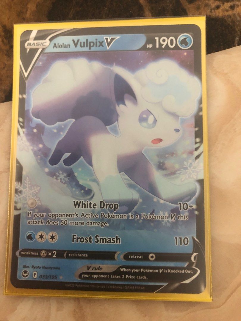 Alolan Vulpix V, Hobbies & Toys, Collectibles & Memorabilia, Fan ...