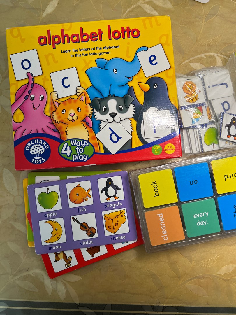 Alphabet lotto (Learn English fun way) + free phonics flash cards, 興趣及 ...