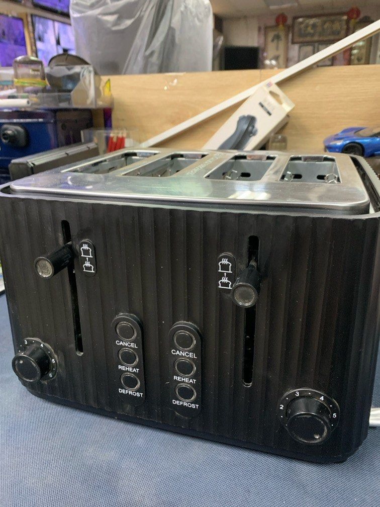 Anko Black Matte 4 Slice Toaster - 220volts Breakfast Maker, TV & Home ...